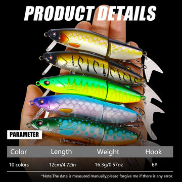 Jointed Lures, 6 Multi Section Baits For Bass | HENGJIA – Hengjia ...