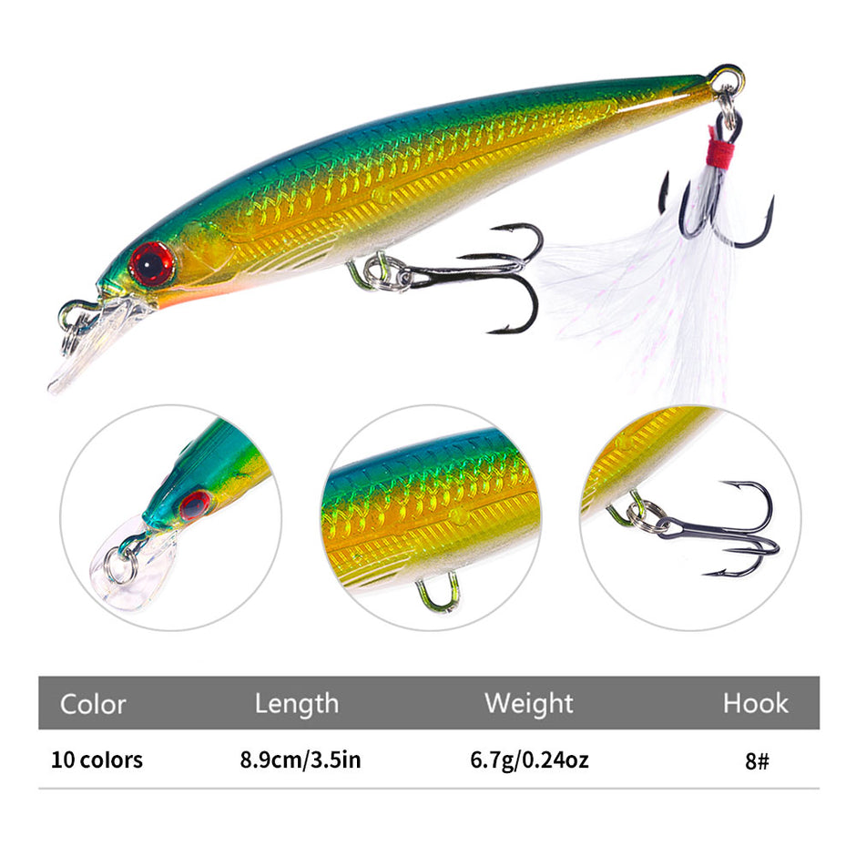 Minnow Lure Laser Float Fishing Lure Bait | HENGJIA FISHING – Hengjia ...