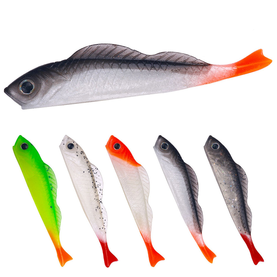 110PCS Soft Minnow Popper Fishing Lures Lead Head Jig Hooks HENGJIA ...