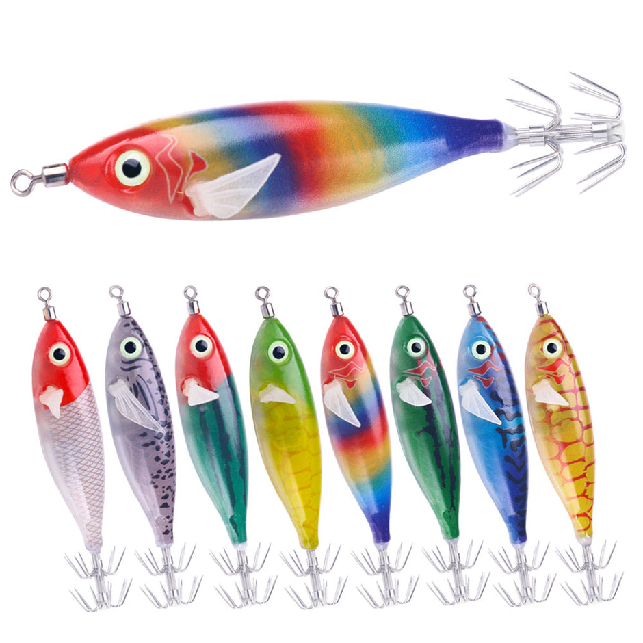 Spinner Baits Metal Spoon Lures with Feather Tail Treble Hooks Spinning ...