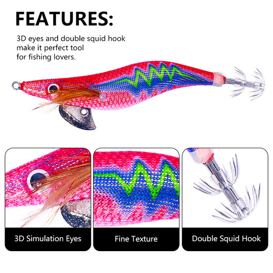 10CM 9.6G Luminous Squid Jig Squid Jigs Saltwater Glow Squid Lures ...