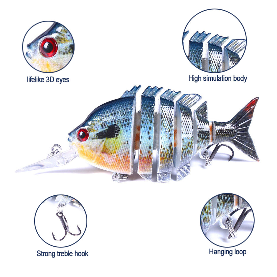 Jointed Lures, 6 Multi Section Baits For Bass | HENGJIA – Hengjia ...