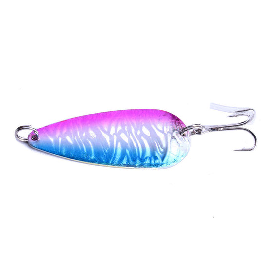 Fishing Spoons Lures Bass Baits Jigging Bait Tackle with Treble Hooks ...